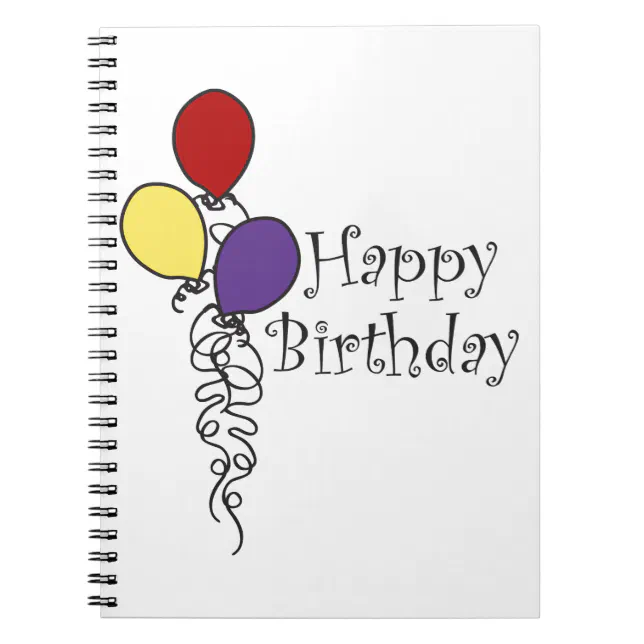 Happy Birthday Notebook | Zazzle