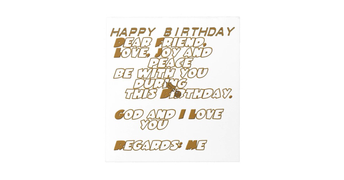 Happy Birthday Notepad | Zazzle