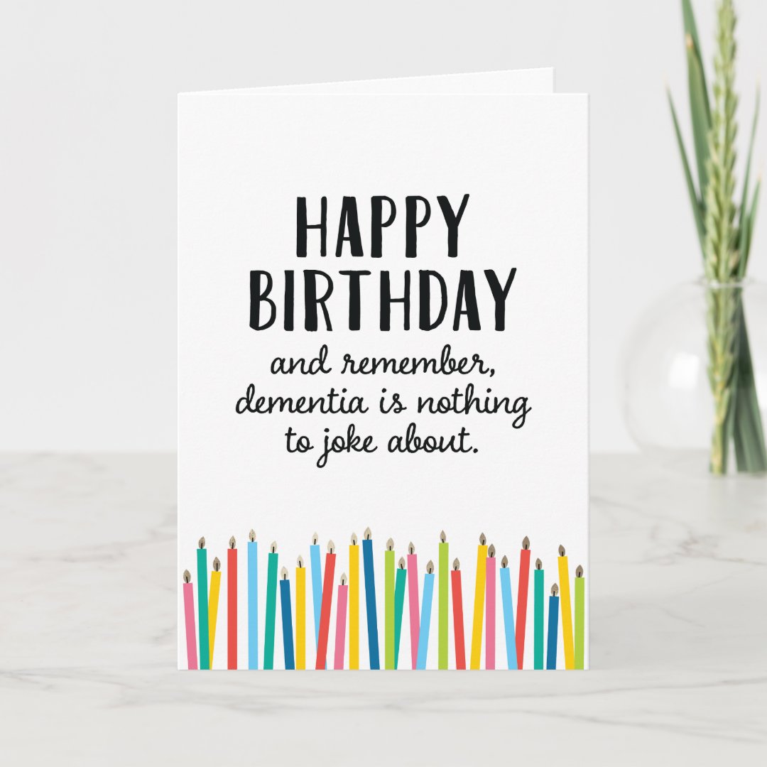 Happy Birthday Old Timer Candles Greeting Card | Zazzle