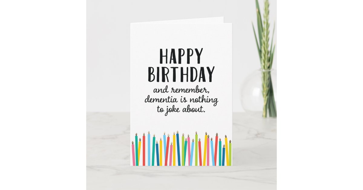 Happy Birthday Old Timer Candles Greeting Card | Zazzle
