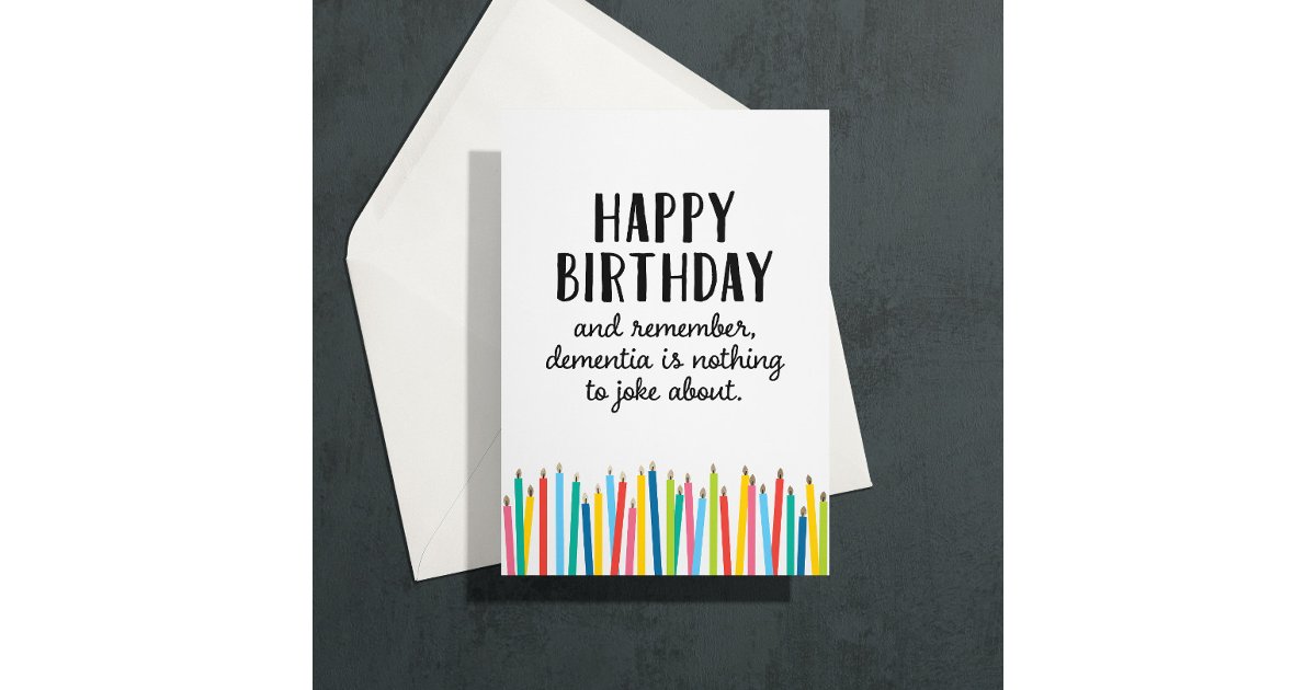 Happy Birthday Old Timer Candles Greeting Card | Zazzle