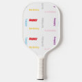 Happy birthday on white pickleball paddle | Zazzle