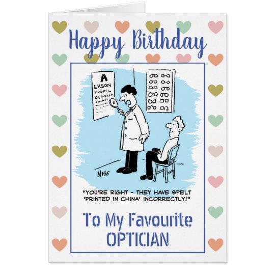 Happy Birthday Optician | Zazzle.com