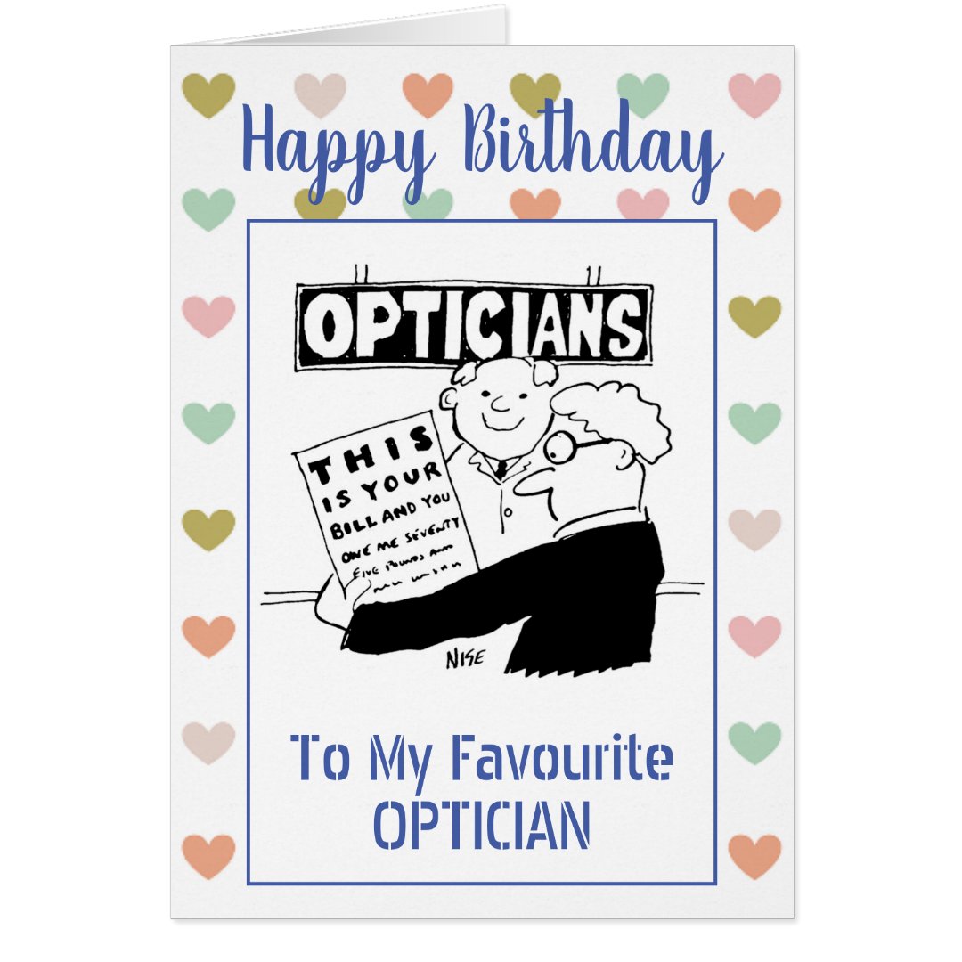 Happy Birthday Optician | Zazzle