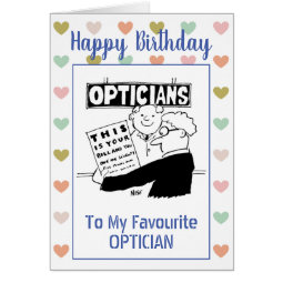 Happy Birthday Optician | Zazzle