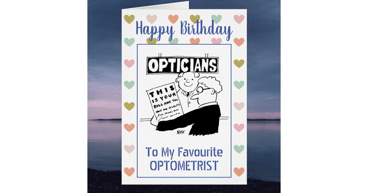 Happy Birthday Optometrist | Zazzle