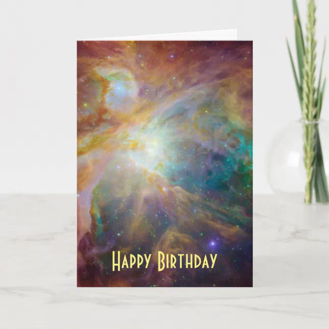 Happy Birthday - Orion Nebula Astronomy Photo Card | Zazzle