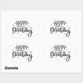 Happy Birthday Oval Sticker | Zazzle