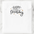 Happy Birthday Oval Sticker | Zazzle
