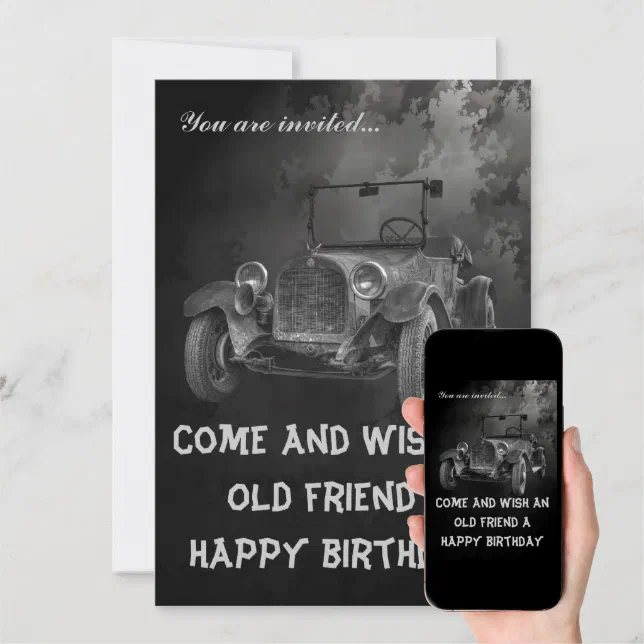 HAPPY BIRTHDAY - OVER THE HILL INVITATION | Zazzle