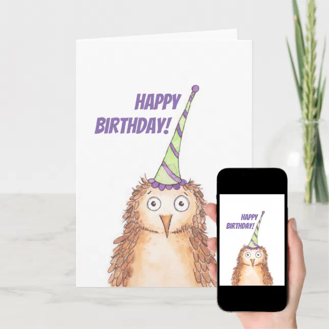 Happy Birthday Owl Card | Zazzle