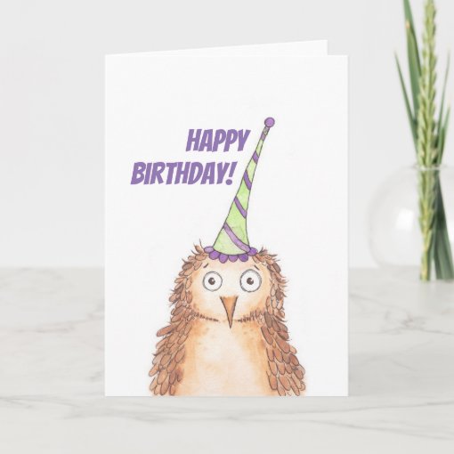 Happy Birthday Owl Card | Zazzle