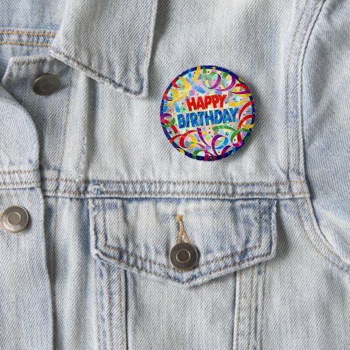 Happy Birthday Party Button | Zazzle
