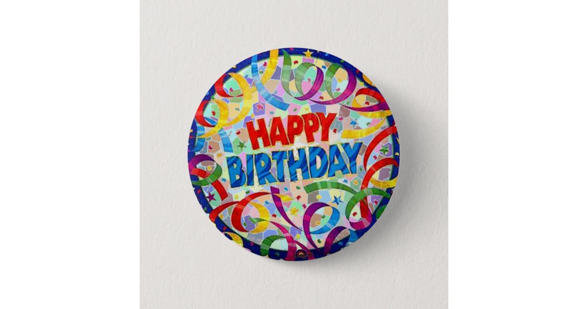 Happy Birthday Party Button | Zazzle