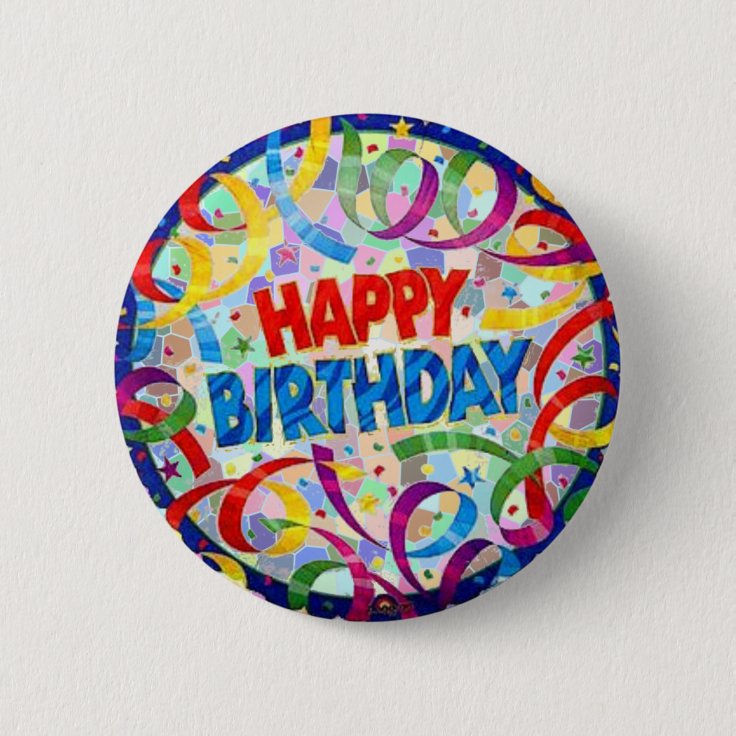 Happy Birthday Party Button | Zazzle