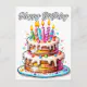 Happy Birthday Party Cake Postcard | Zazzle
