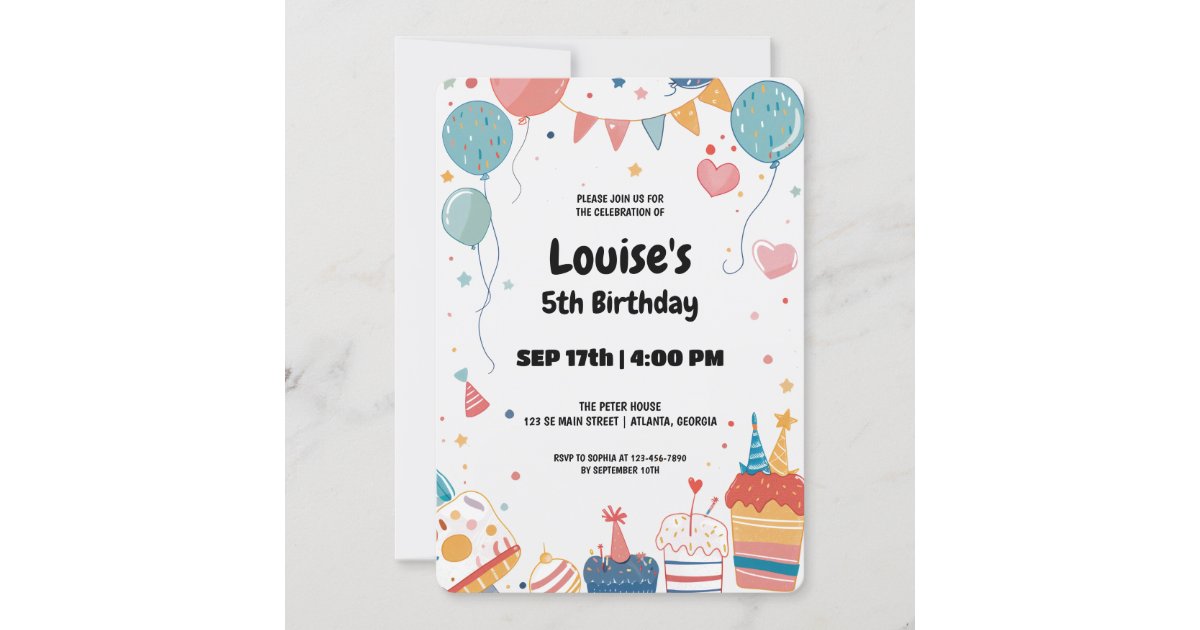 Happy Birthday Party Invitation | Zazzle