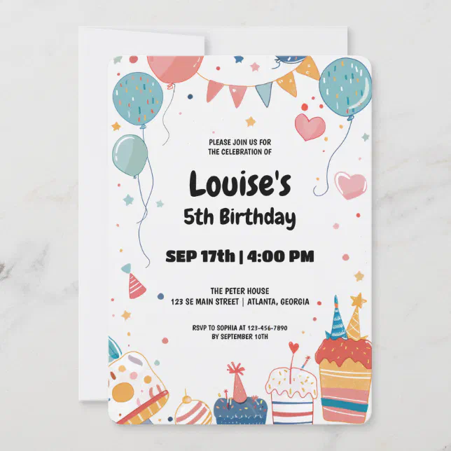 Happy Birthday Party Invitation | Zazzle