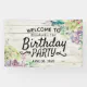 Happy Birthday Party Succulent Rustic Wood Welcome Banner | Zazzle