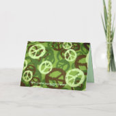 Happy Birthday!-Peace Signs/Camo Design Card | Zazzle