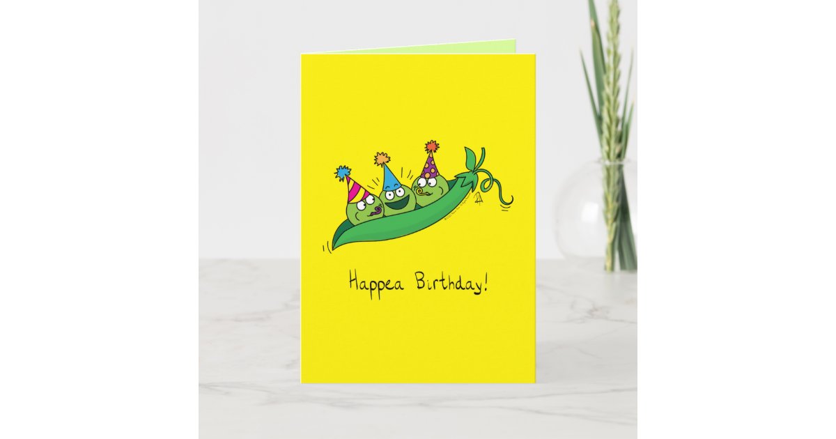 Happy Birthday Peas Quarantine Card | Zazzle