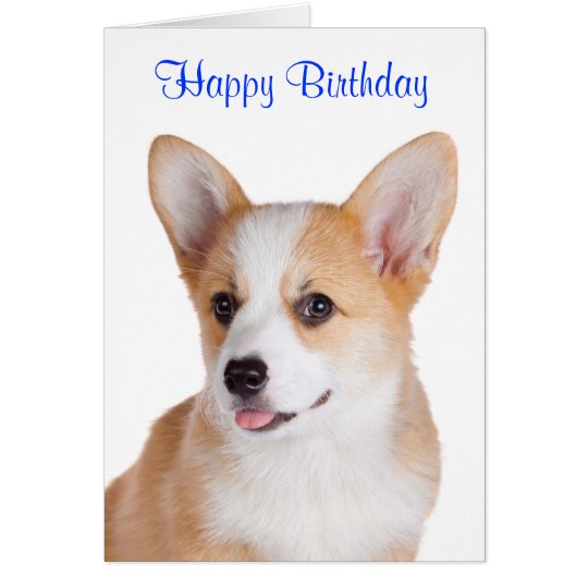 Happy Birthday Pembroke Welsh Corgi Greeting Card | Zazzle.com