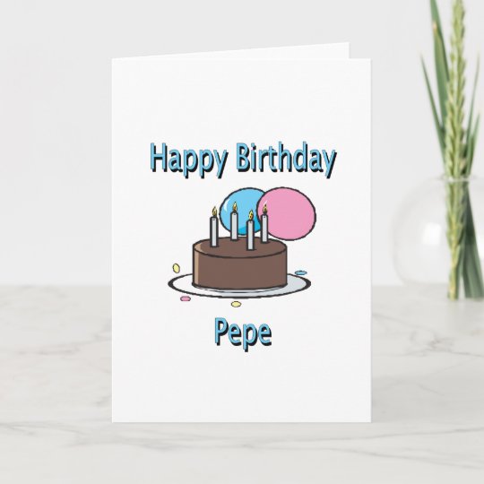 Happy Birthday Pepe French Grandpa Birthday Design Card | Zazzle.com