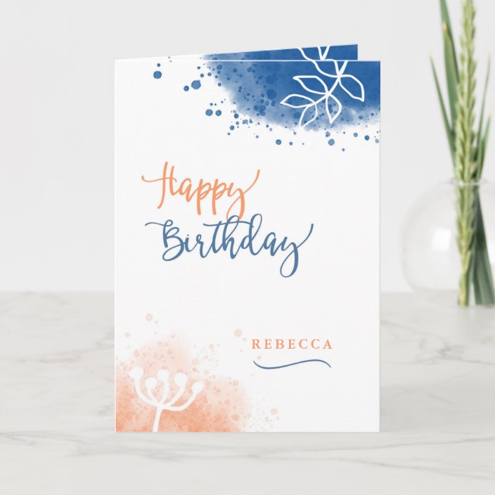 Happy Birthday Personalize with Custom Name Card | Zazzle.com