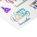 Happy Birthday Personalized Custom Party Name Tissue Paper | Zazzle