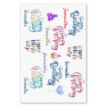Happy Birthday Personalized Custom Party Name Tissue Paper | Zazzle