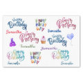 Happy Birthday Personalized Custom Party Name Tissue Paper | Zazzle