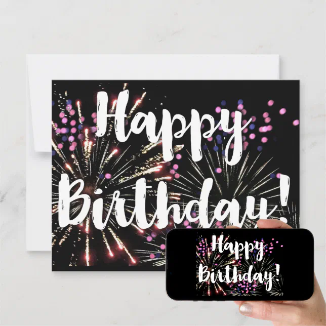 Happy birthday Personalized hand written note Card | Zazzle