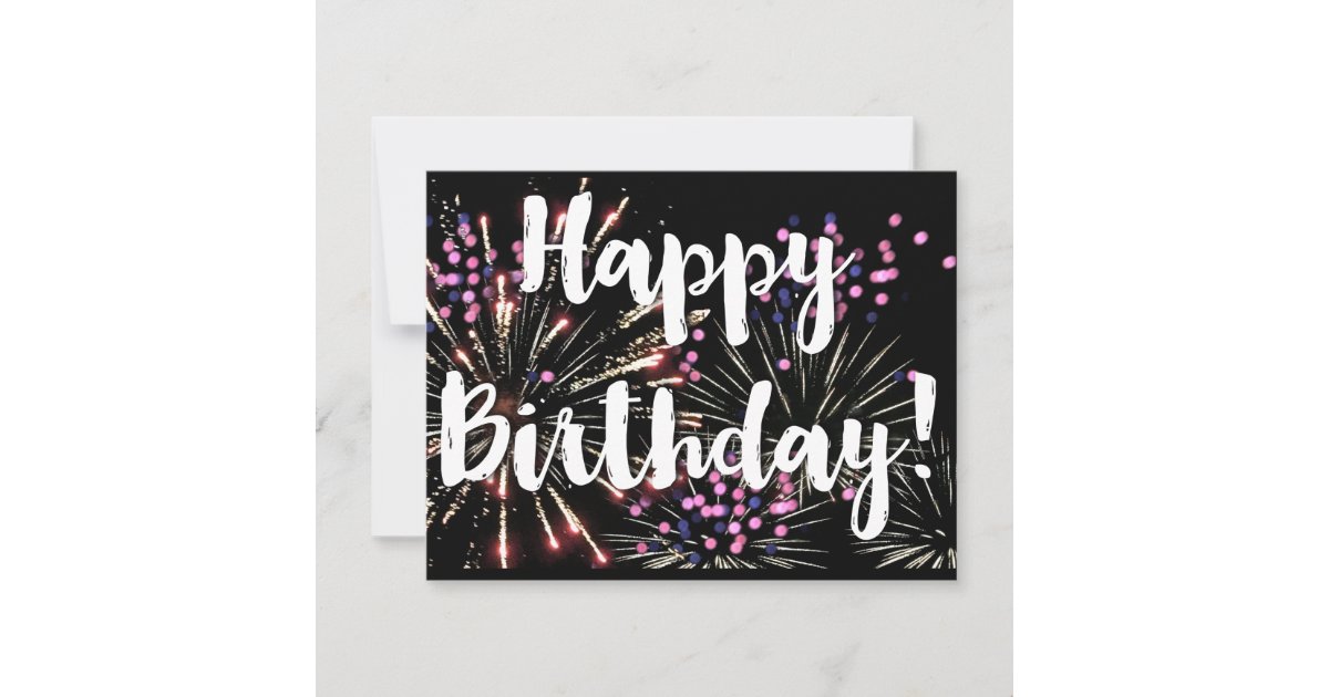Happy birthday Personalized hand written note Card | Zazzle