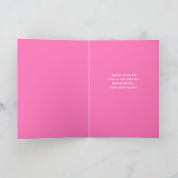Happy Birthday, Personalized, Hot Pink Abstract Card | Zazzle