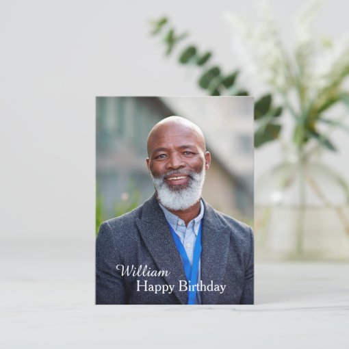 Happy Birthday Photo Custom Postcard | Zazzle