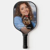 Happy Birthday Photo Family Personalize Pickleball Paddle | Zazzle