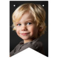 Happy Birthday Photo Kids Birthday Blue Bunting Flags | Zazzle