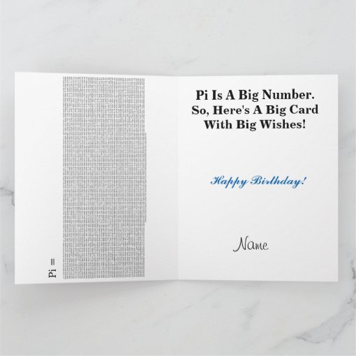 Happy Birthday Pi Card | Zazzle