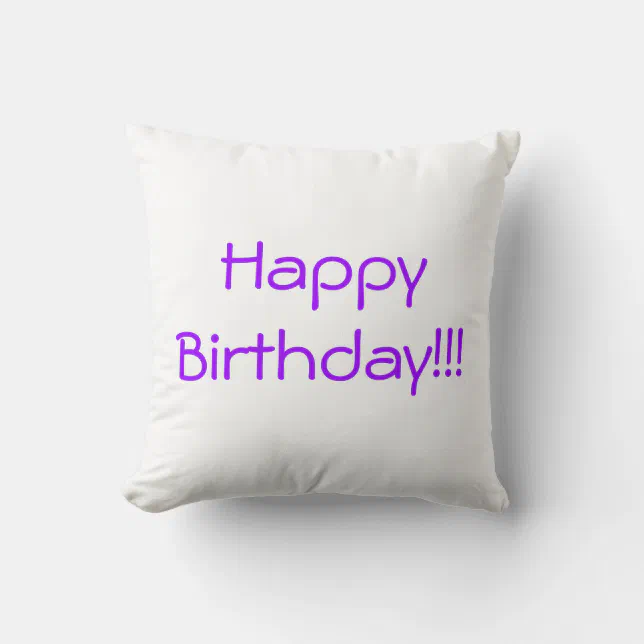 Happy Birthday pillow | Zazzle