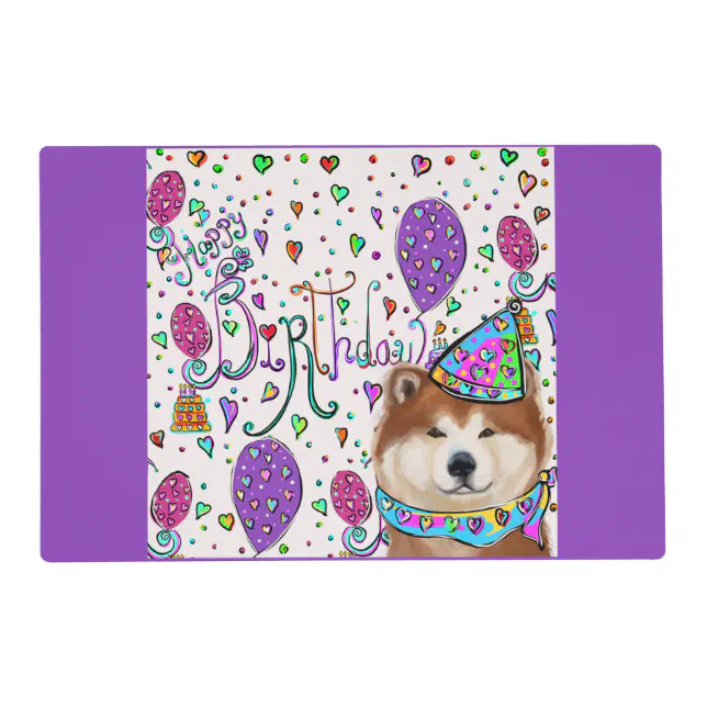 HAPPY BIRTHDAY PLACEMAT | Zazzle