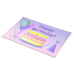 Happy Birthday Placemat | Zazzle