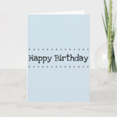 Happy Birthday Plain Design Card | Zazzle