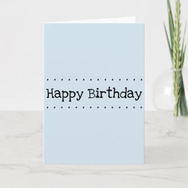 Happy Birthday Plain Design Card | Zazzle