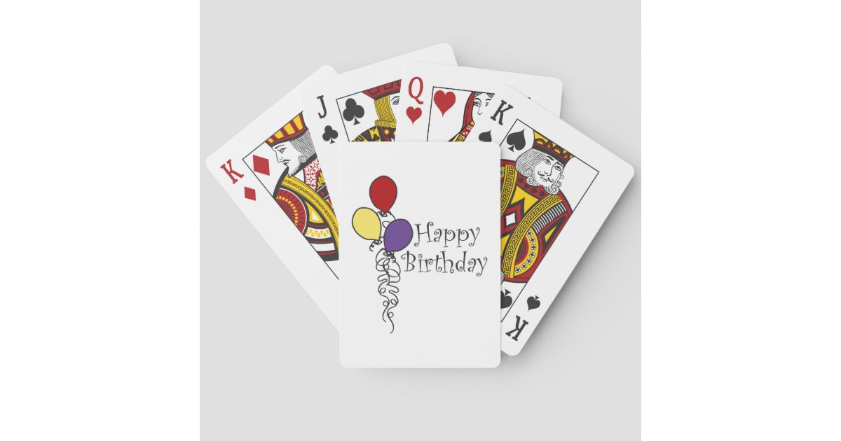 Happy Birthday Playing Cards Zazzle Happy Birthday Playing Cards Zazzle