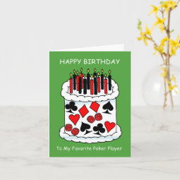 Happy Birthday Poker Player Card | Zazzle