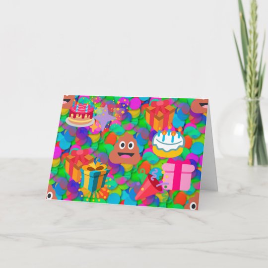 happy birthday poop emoji card | Zazzle.com