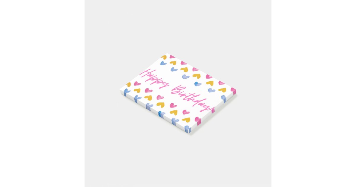 Happy Birthday Post it Note | Zazzle