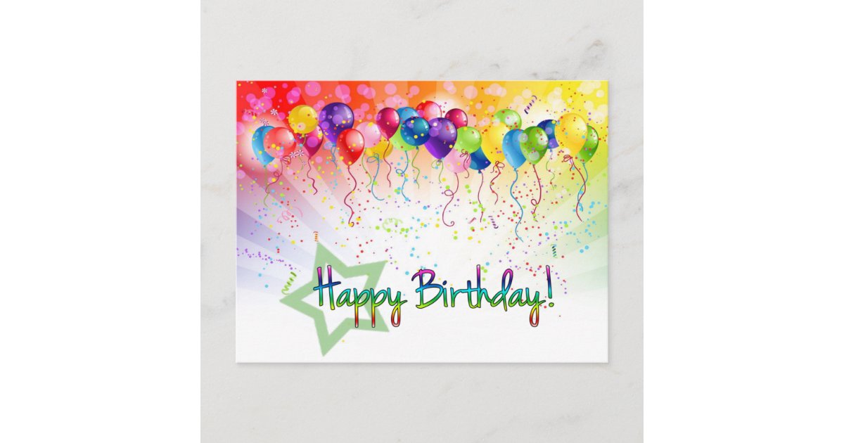 happy birthday postcard | Zazzle
