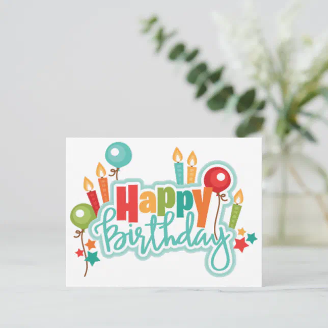 Happy Birthday Postcard | Zazzle