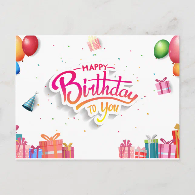 Happy Birthday Postcard | Zazzle